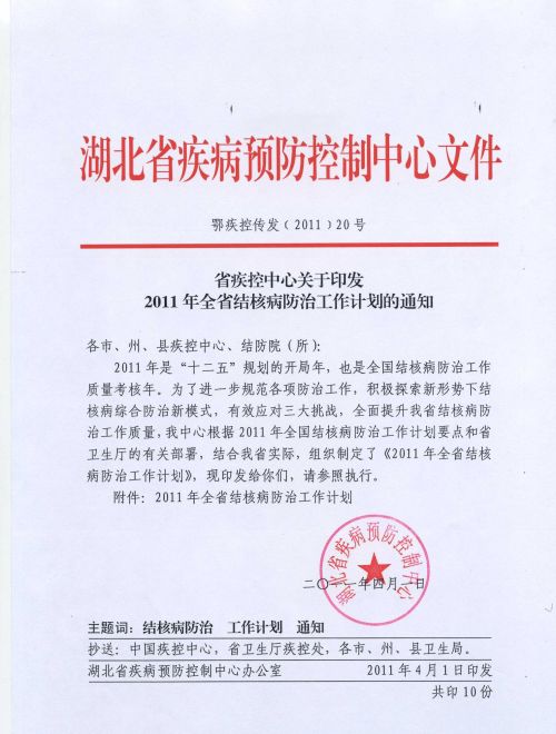 20xx年结核病防治工作计划 - 范文118